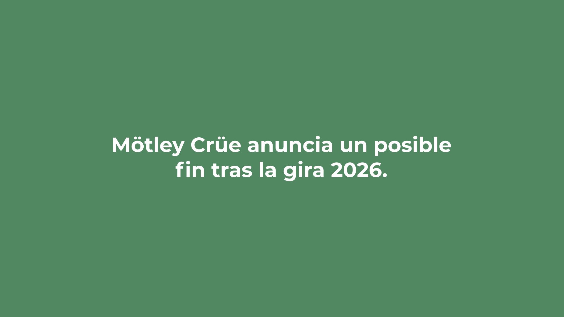 Nikki Sixx insinúa un descanso prolongado para Mötley Crüe - Adrifersa